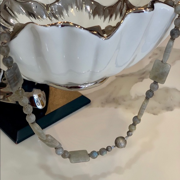 Jewelry | Unique Gray Beaded Necklace | Poshmark